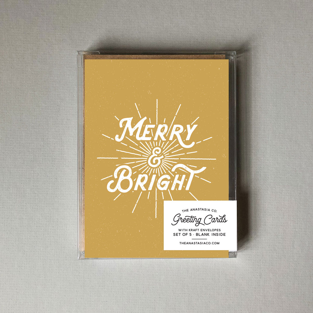 Merry & Bright Card - Box Set of 5 – The Anastasia Co.
