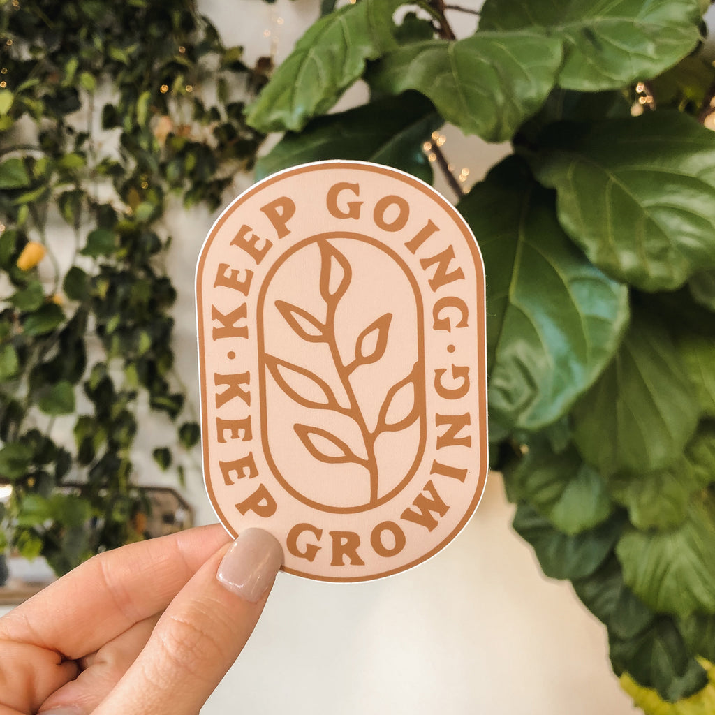 Keep Going Keep Growing Sticker - Blush – The Anastasia Co.