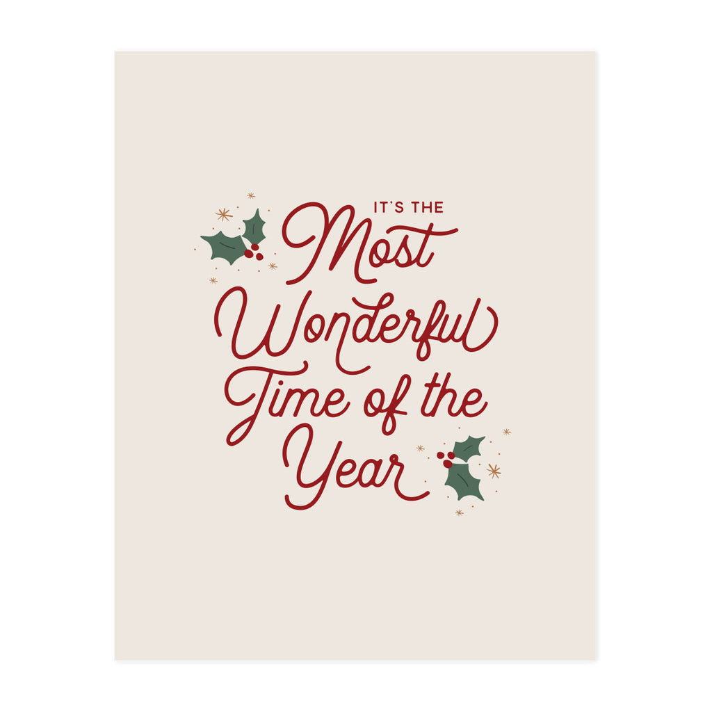 Most Wonderful Time of Year Christmas Art Print – The Anastasia Co.