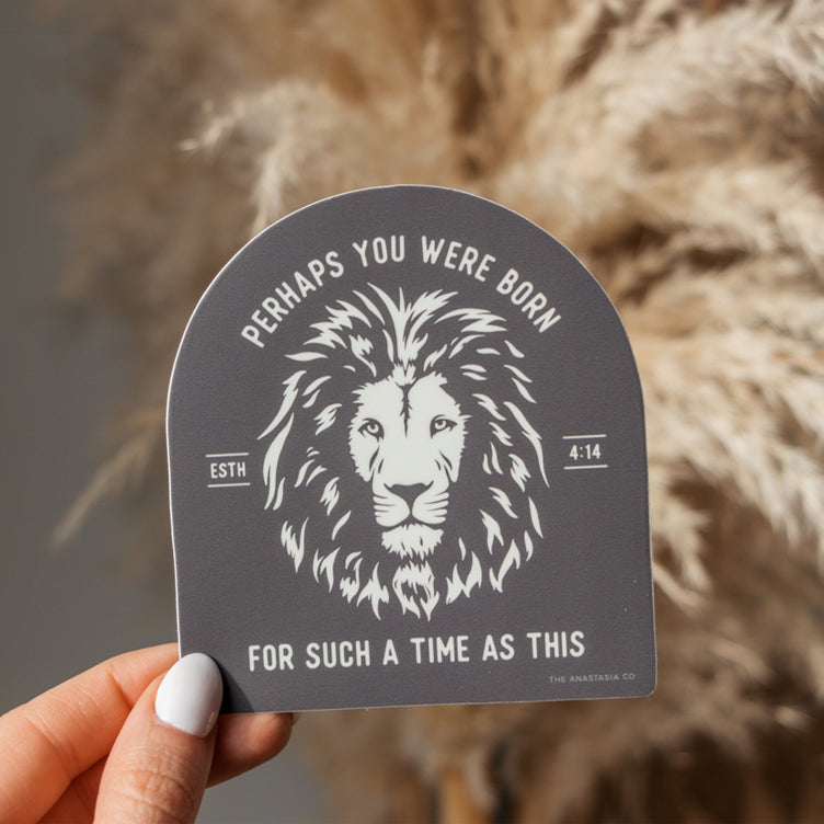 For Such a Time as This Esther Lion Sticker - Midnight – The Anastasia Co.