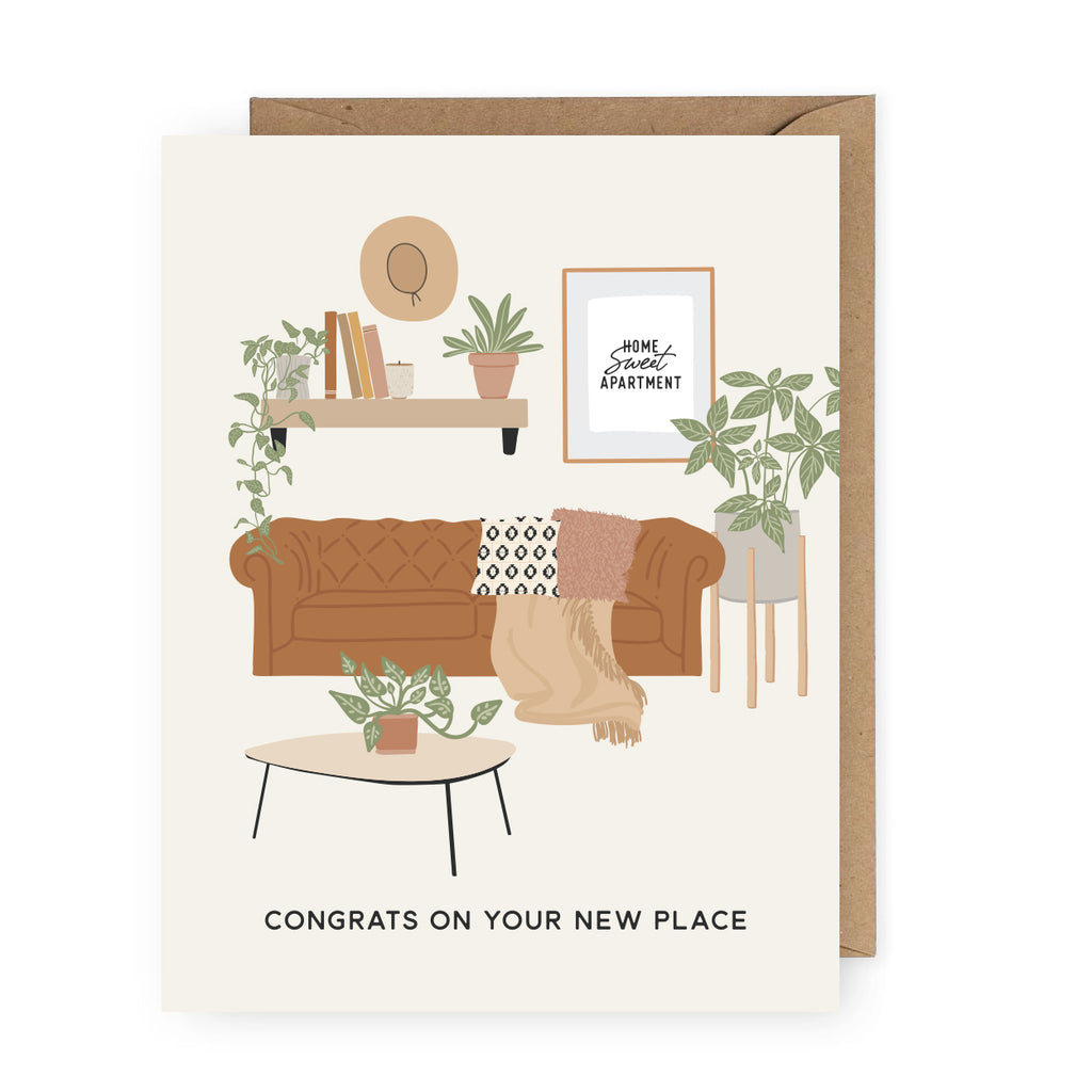 Boho New Apartment Greeting Card – The Anastasia Co.