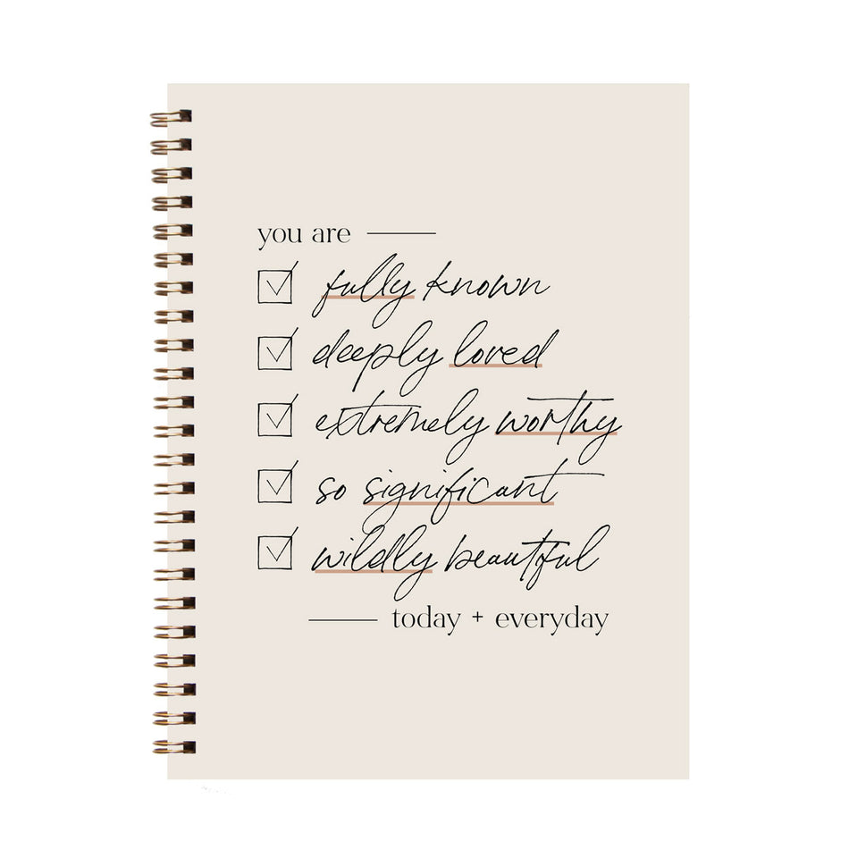 You are Fully Known Checklist Softcover Journal – The Anastasia Co.