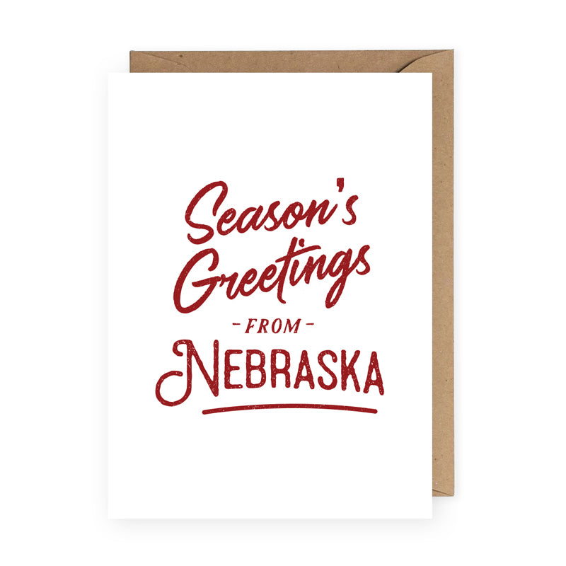 Season's Greetings From Nebraska Greeting Card – The Anastasia Co.